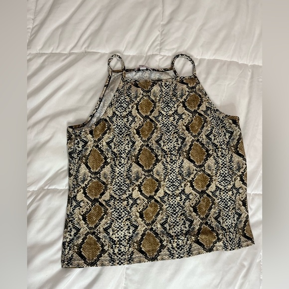 Tops | Snake Print Crop Top | Poshmark